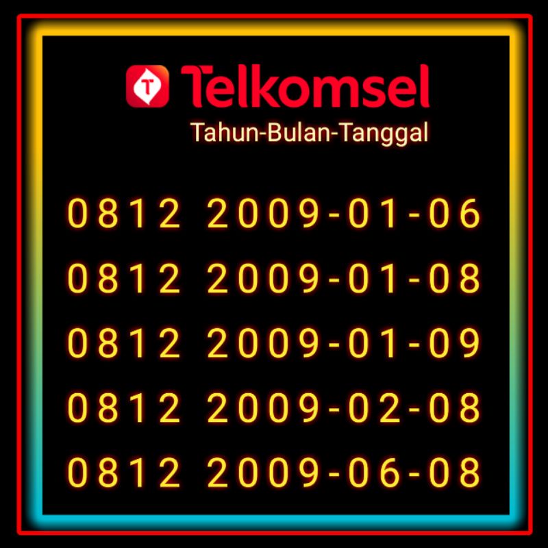Jual Nomor cantik tahun kelahiran special edition tahun bulan tanggal nomor cantik Telkomsel ...