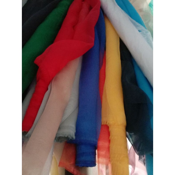 Jual Kain organdi kain kaca dasar bordir atau seser | Shopee Indonesia