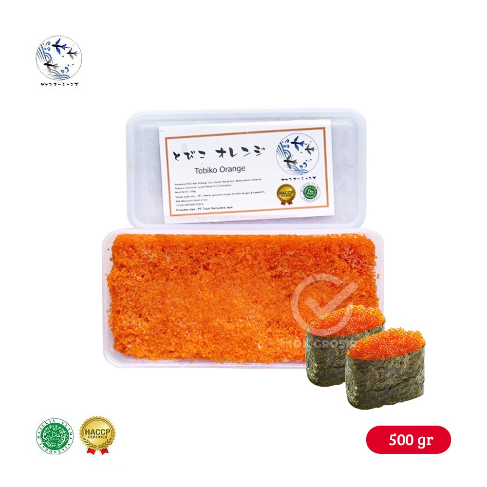 Jual Tobiko Orange / Telur Ikan terbang / Fish Roe (500 gr) KHUSUS GRAB ...