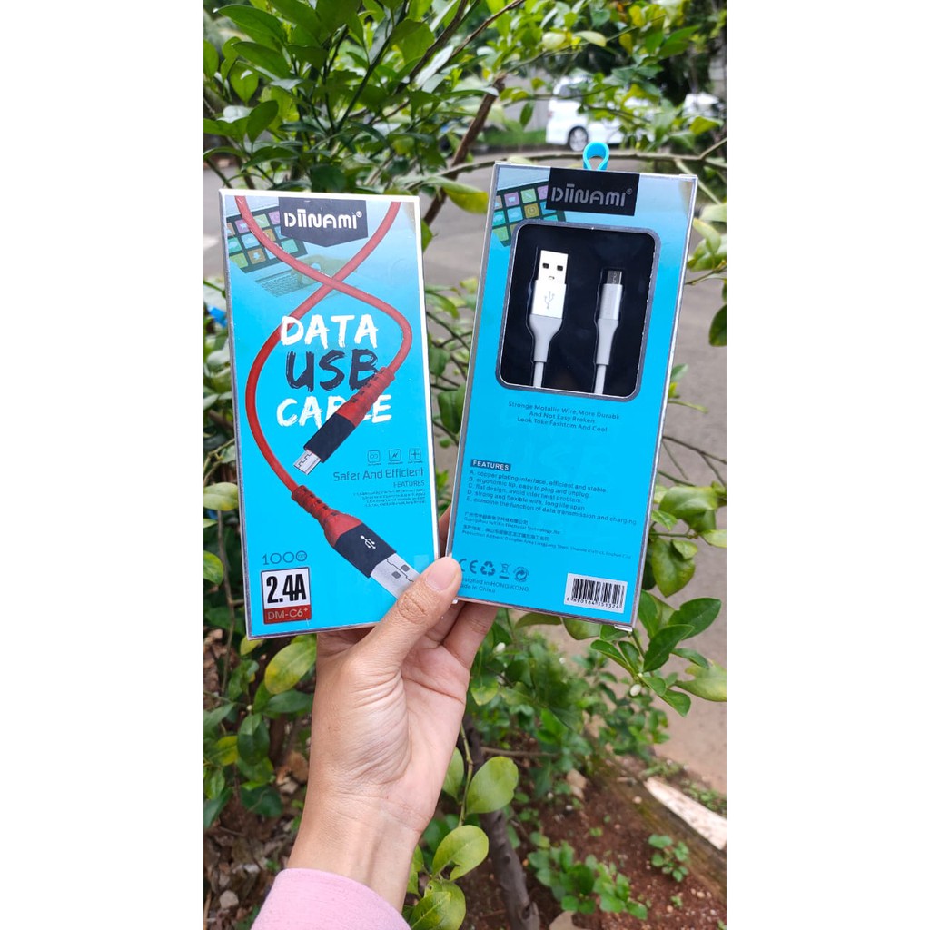 Jual RJB Kabel Data USB Dinami DM-C6+ Fast Charging 2.4A - 1000mm | Shopee Indonesia