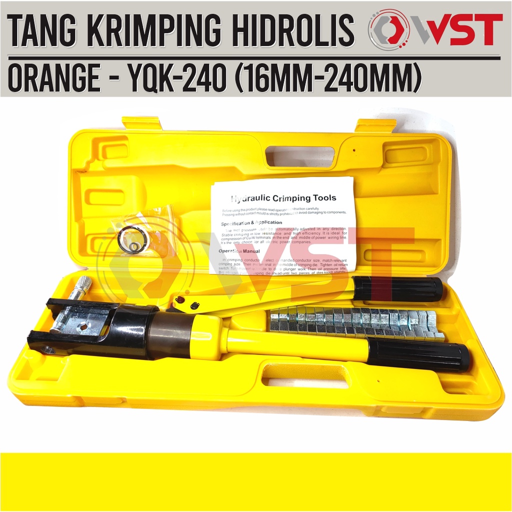 Jual Tang Press Skun Hidrolik YQK-240 ORANGE 16-240mm / Krimping ...
