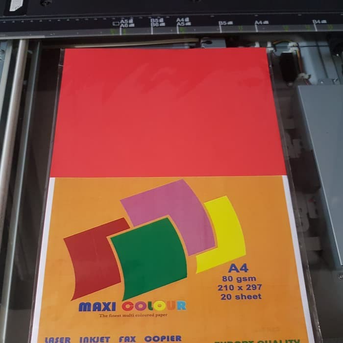 Jual Kertas HVS Warna Merah / Red A4 Maxi Colour 80gr isi 20 lembar ...