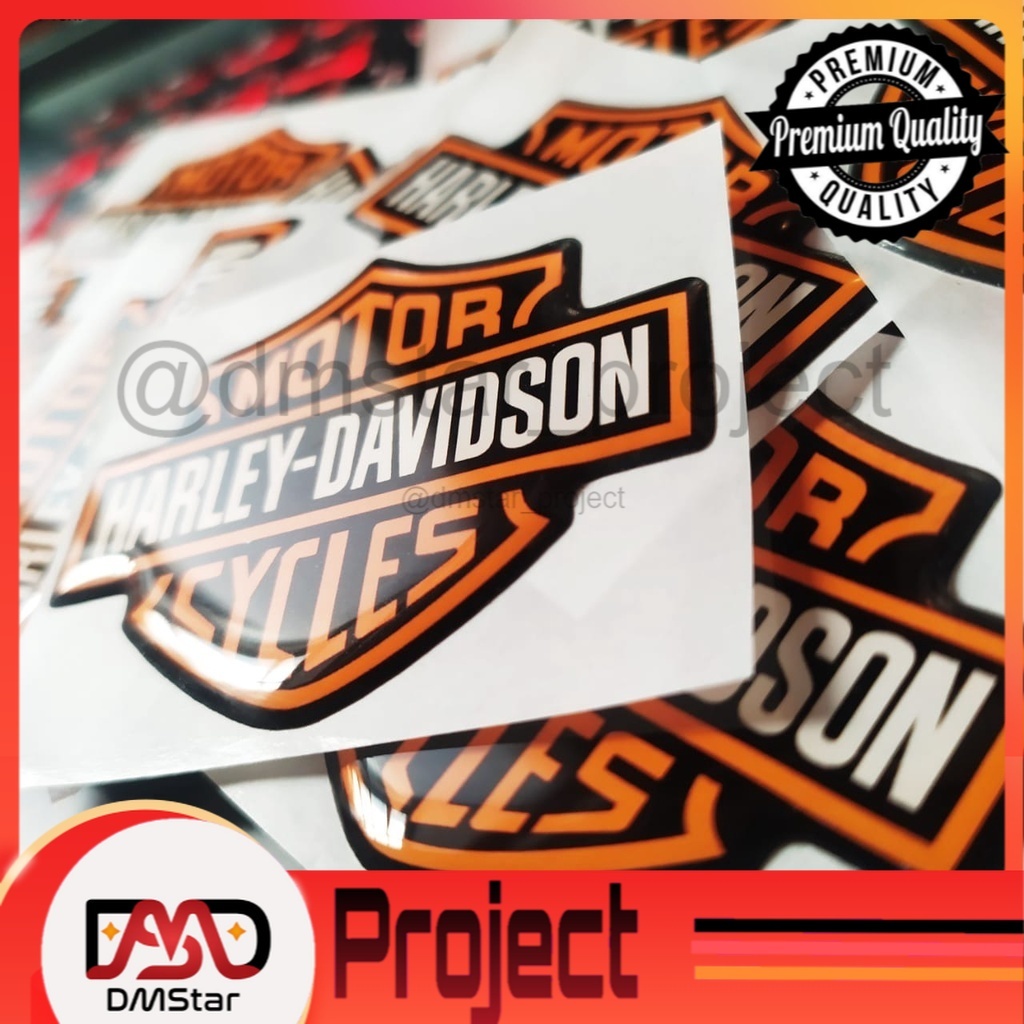 Jual [DMSTAR] LOGO HARLEY DAVIDSON LOGO STICKER 3D RESIN TIMBUL LENTUR ...