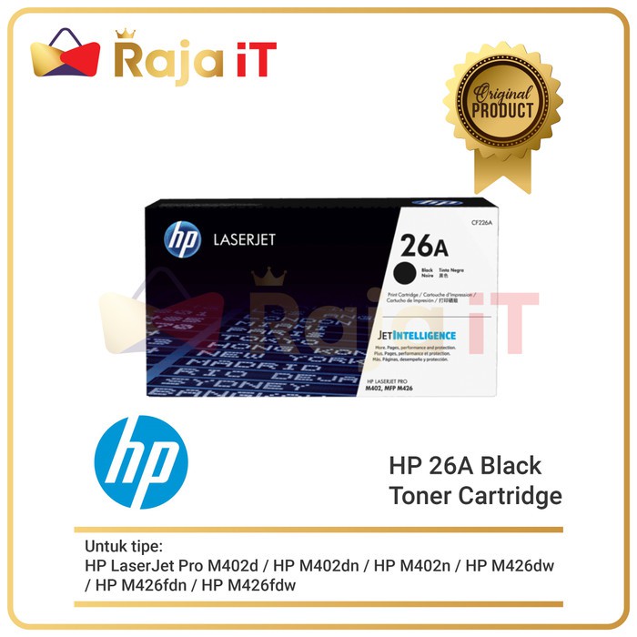 Jual HP Toner 26A Black Original LaserJet 26 A Cartridge Laser (CF226A ...