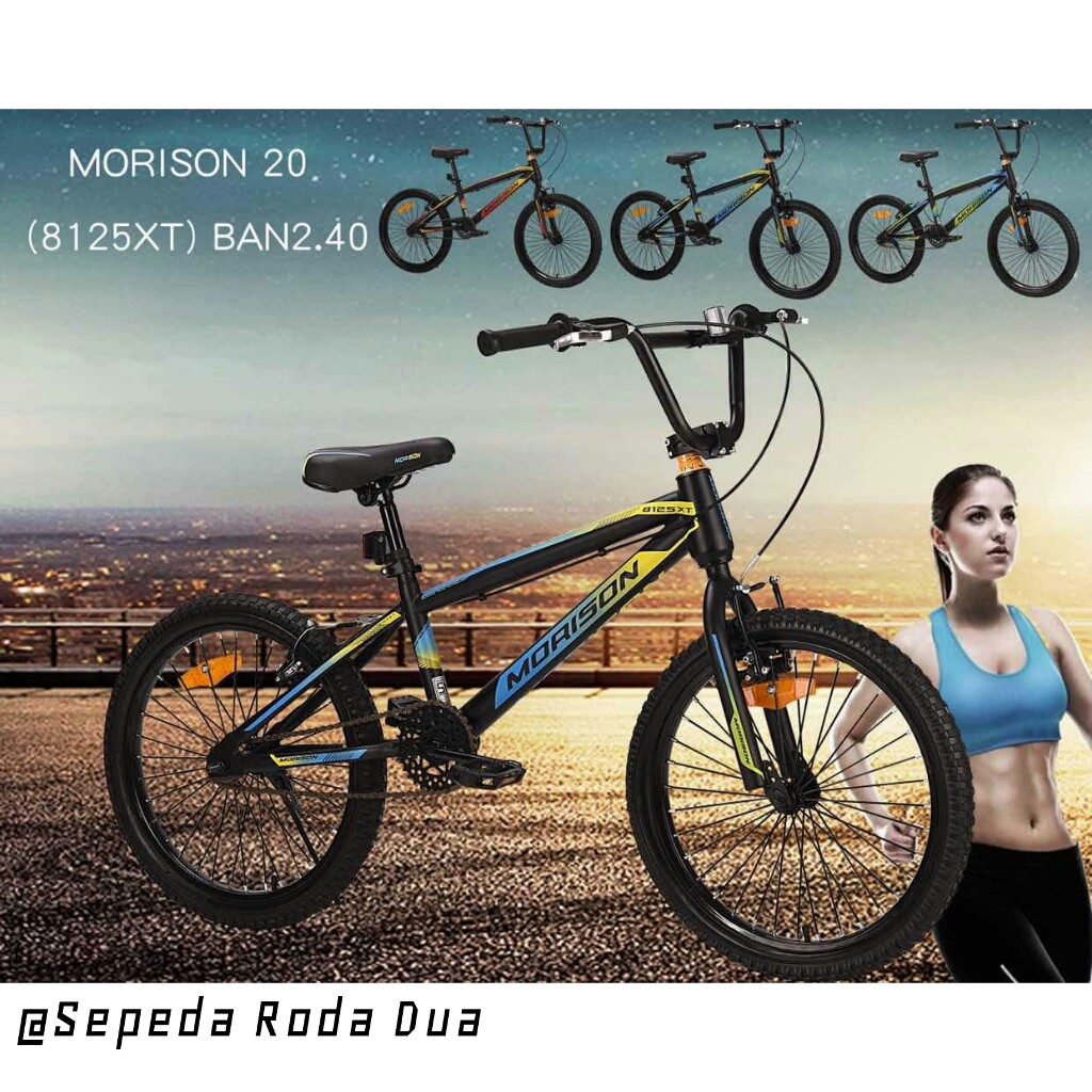 Jual Sepeda BMX 20" Morison MS-8125 XT Ban 2.4 | Shopee Indonesia