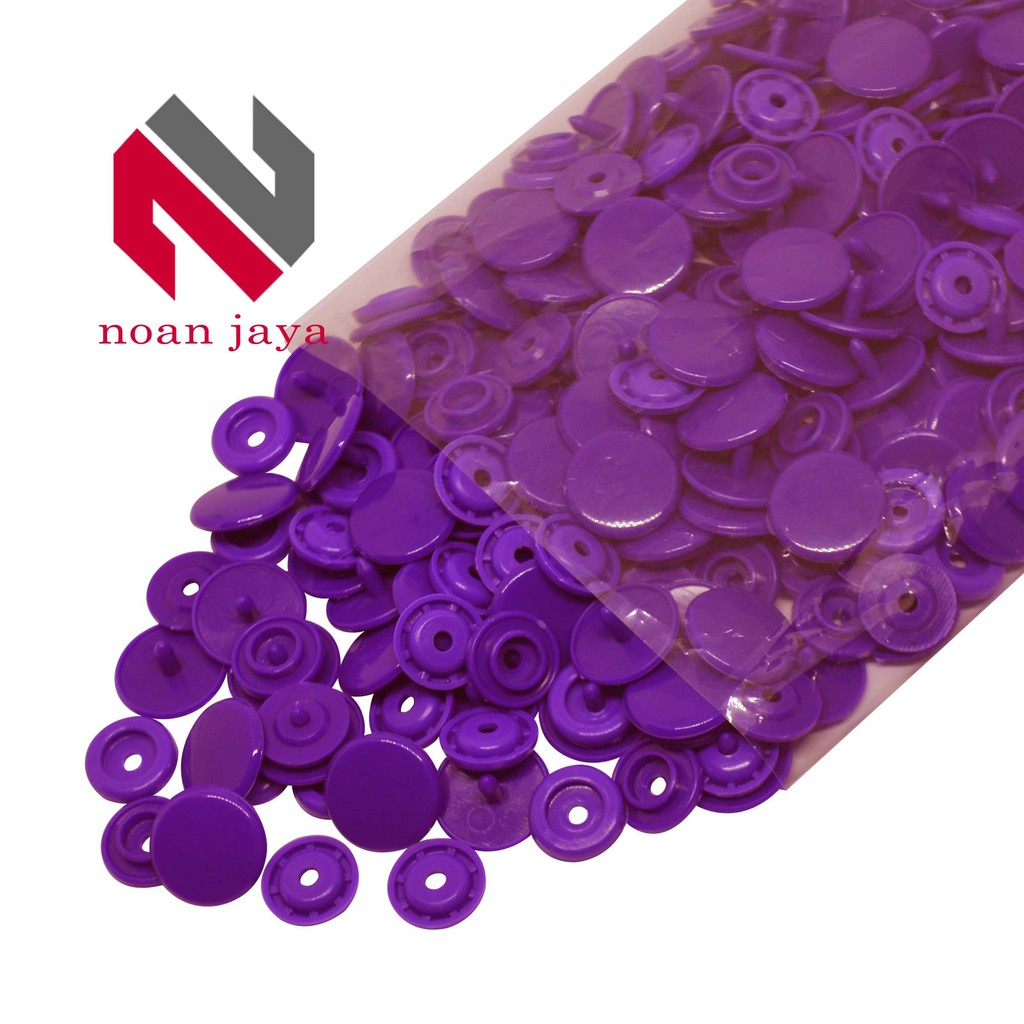 Jual KANCING JEPRET / CETET PLASTIK UKURAN 15 MM KC 1515 UNGU TUA ...