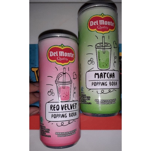 Jual DELMONTE Boba Milk Tea Red Velvet , Matcha 240ml | Shopee Indonesia