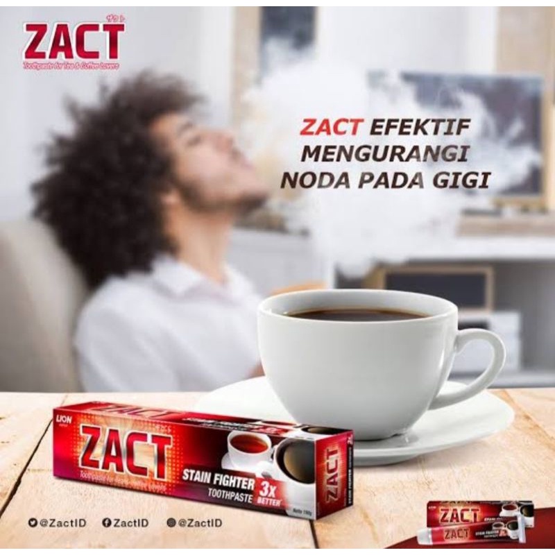 Jual ZACT Pasta Gigi 190gr Odol Perokok Minum Kopi Tea Coffee Lovers ...