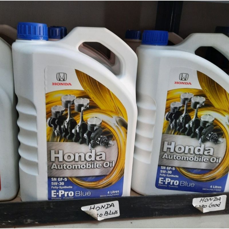 Jual Oli Honda E-Pro Blue Synthetic GF-5 5W-30 4L Original | Shopee ...