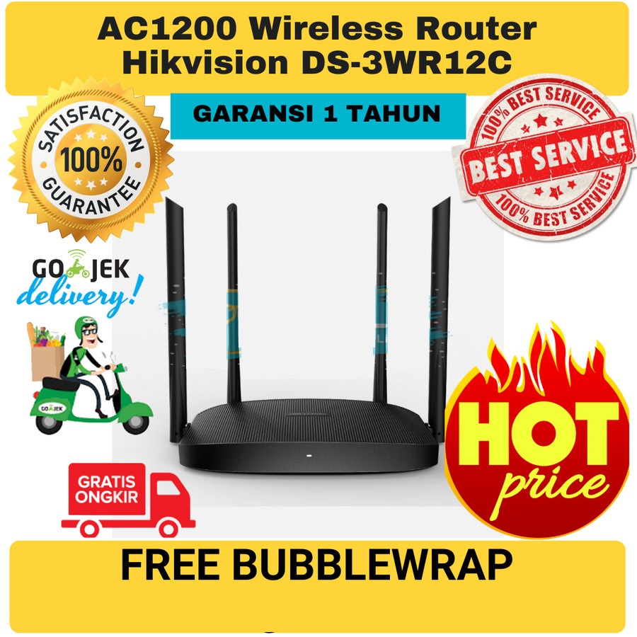 Jual HIKVISION DS-3WR12C WR12C Wireless Router 1200mbps Dual Band ...
