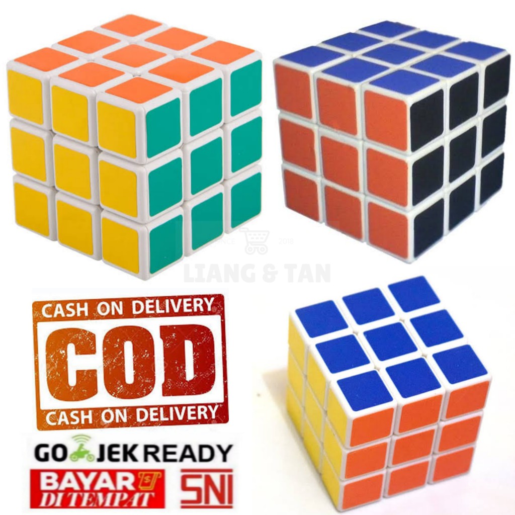 Jual ( BISA COD ) PROMO Permainan Kubus Rubik 3x3 Full Color - Mainan ...