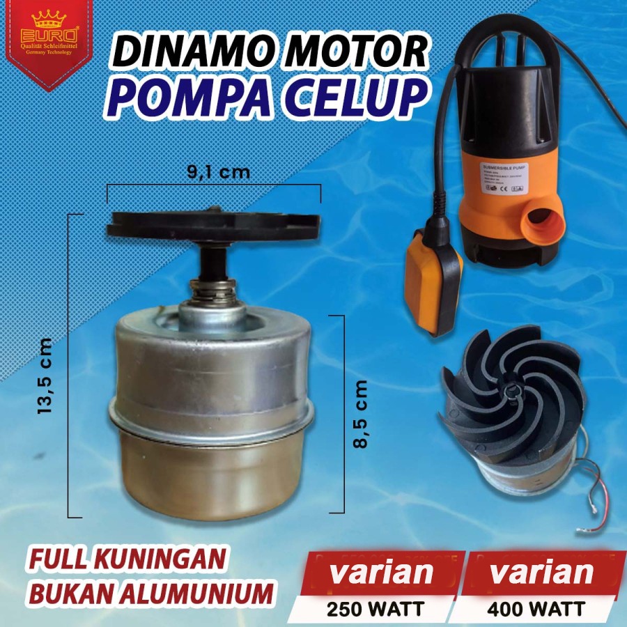 Jual Dinamo Motor Pompa Air Celup 400 watt Kuningan- Submersible Pump ...