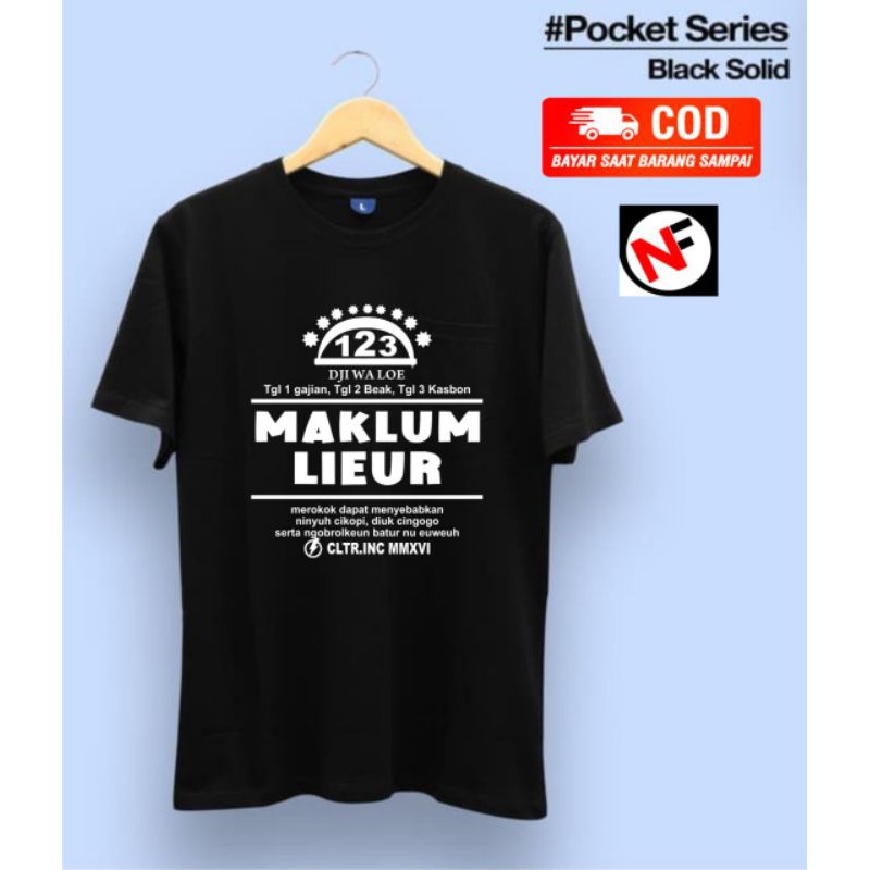 Jual kaos murah/kaos kata unik/kaos kata lucu- maklum lieur besar ...