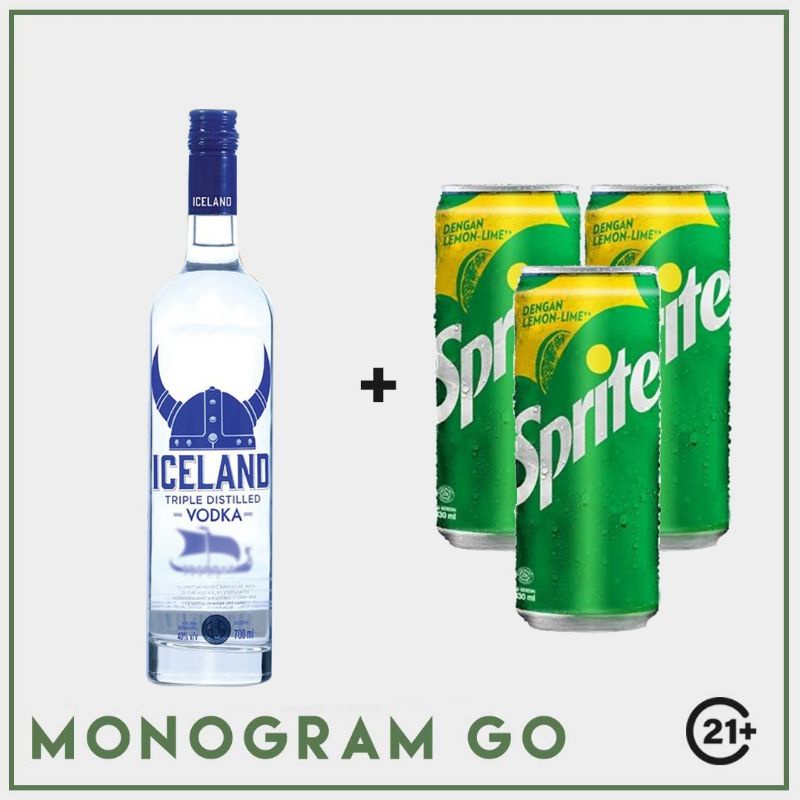 Jual Iceland Vodka Blue 750ml + 3 Can Sprite 250ml | Shopee Indonesia