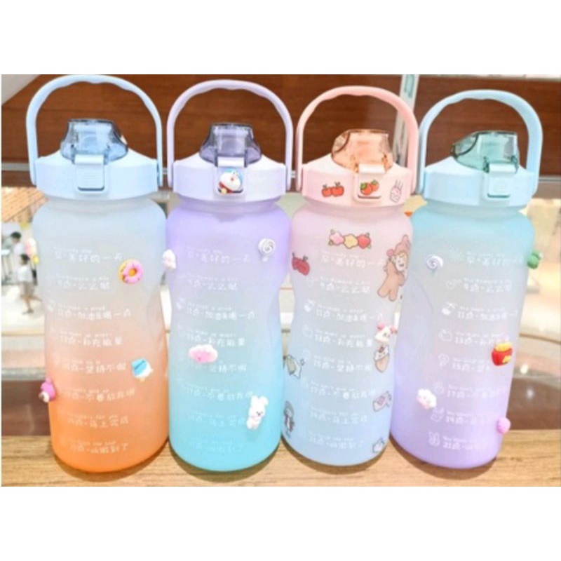 Jual BOTOL KOREA VIRAL 2L/BOTOL GRADASI 2L/ BOTOL LUCU 2L | Shopee ...