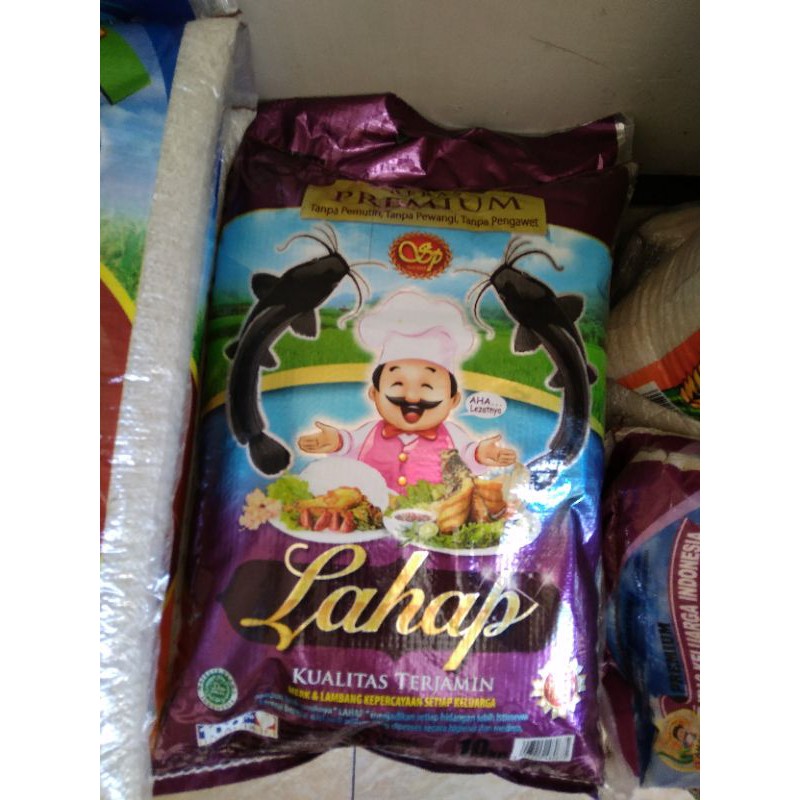 Jual beras premium 5 kg merk Lahap Wanita dan Lahap Lele | Shopee Indonesia