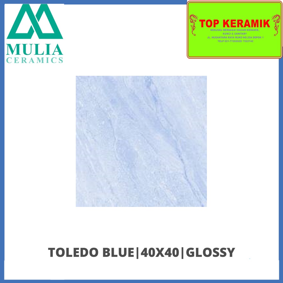 Jual Keramik Lantai Mulia 40x40 Toledo Blue | Shopee Indonesia