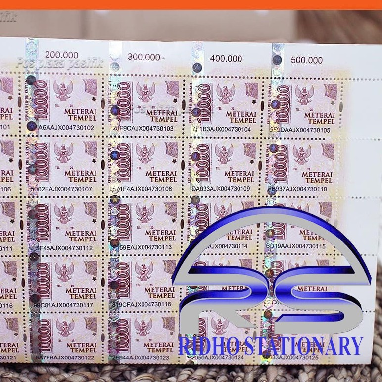 Jual Materai Tempel 10000 ASLI / Meterai 10.000 / 10rb / 10k [ECERAN] | Shopee Indonesia