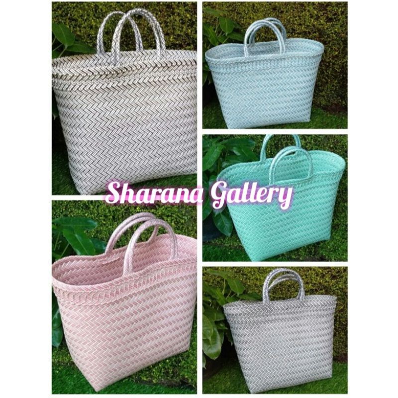 Jual tas anyaman model magelangan size L ( premium) | Shopee Indonesia
