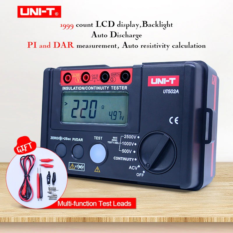 Jual Terlaris... Megger meter UNI-T UT502A Digital Insulation ...