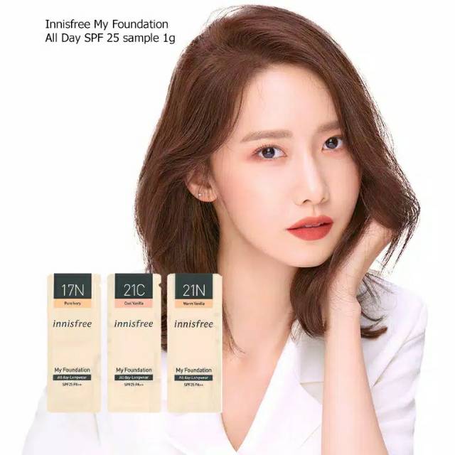 Jual Innisfree My Foundation All day SPF 25 - sample trial sachet 1g ...
