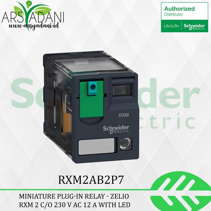 Jual kios.tabatha - RXM2AB2P7 Miniature Plug-in relay - Zelio RXM 2 C/O 230 V AC 12 A LED ...