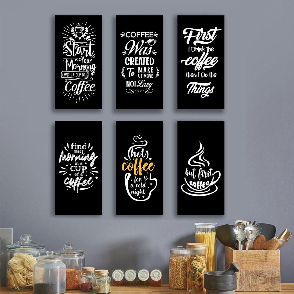 Jual Hiasan Dinding Coffee Poster Kayu Quotes Cafe Vintage Wall Decor ...