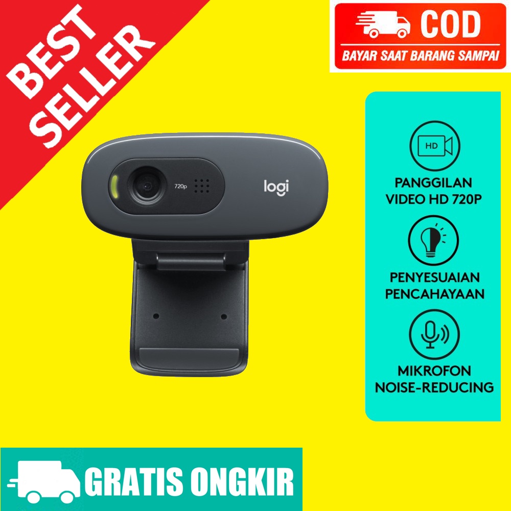 Jual LOGITECH C270 HD WEBCAM 720P C 270 GARANSI RESMI C270i WEB CAM ...