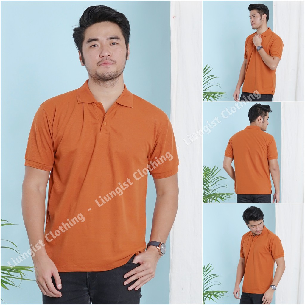 Jual Kaos Polo Unisex Merah Bata / Kaos Kerah / Poloshirt / Polo Shirt ...