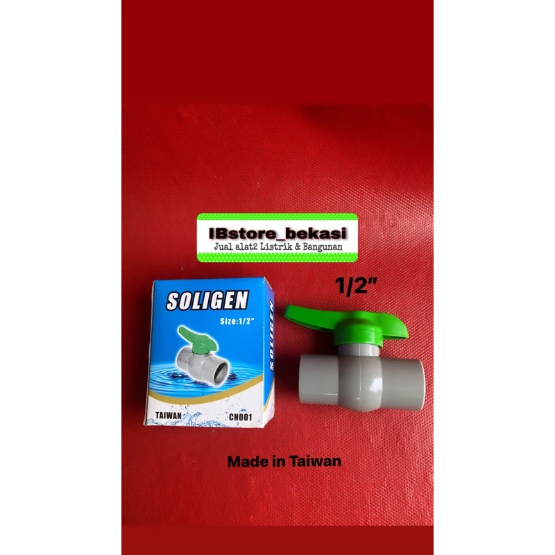 Jual StopKran 1/2 Soligen atau Ball valve | Shopee Indonesia