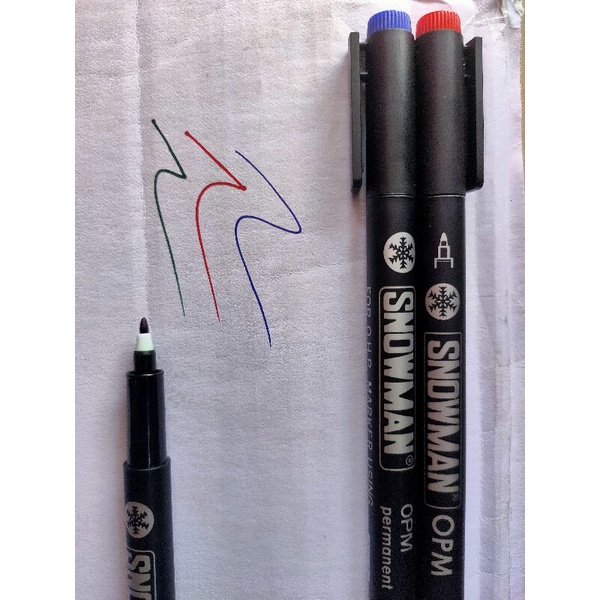 Jual Spidol permanen snowman / spidol OHP OPM OPF / pulpen snowman ...