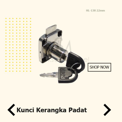 Jual HL - 138 - 22 KUNCI LACI KERANGKA PADAT HUBEN KUNCI LEMARI MEJA HL-138 - 22MM | Shopee ...