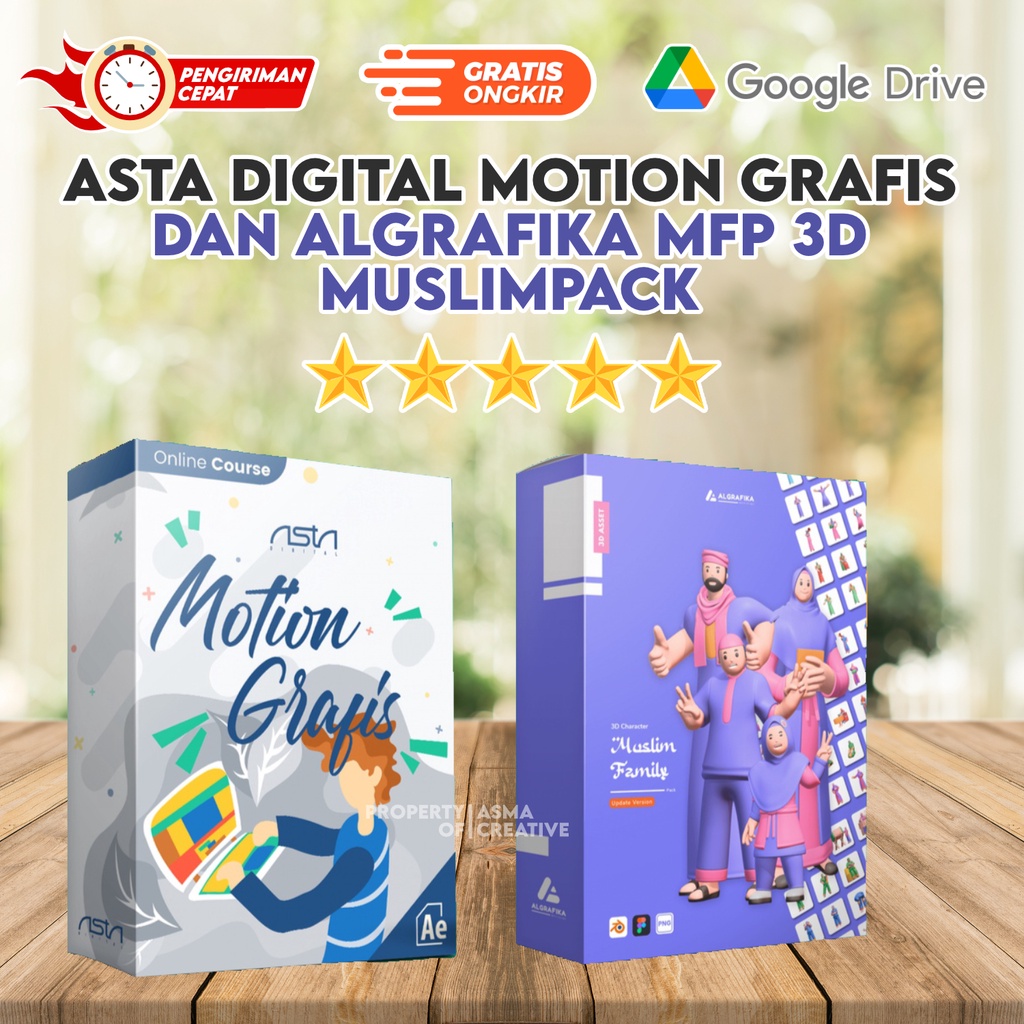 Jual Jual Asta Digital Motion Grafis dan Algrafika MFP 3D Muslimpack | Shopee Indonesia