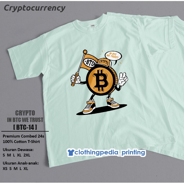 Jual Kaos Crypto in BTC We Trust Meme Coin Token Cryptocurrency T-Shirt ...