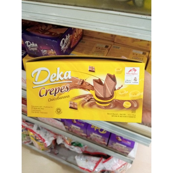Jual Deka Wafer Crepes rasa Choco Banana Dua Kelinci 10 gram x 12 ...