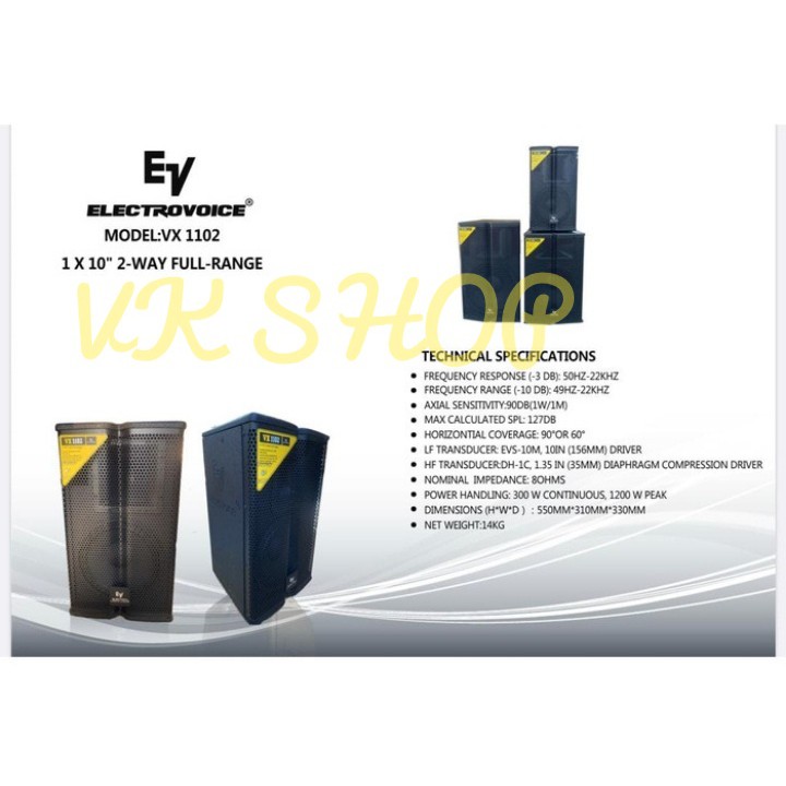 Jual speaker pasif ELECTROVOICE EV10 VX1102 1psg vx 1102 10in electro voice | Shopee Indonesia