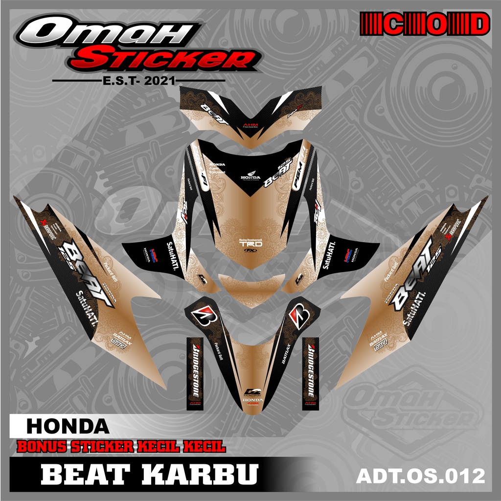Jual Striping Decal BEAT KARBU. Sticker Striping Lis Variasi Full Body ...
