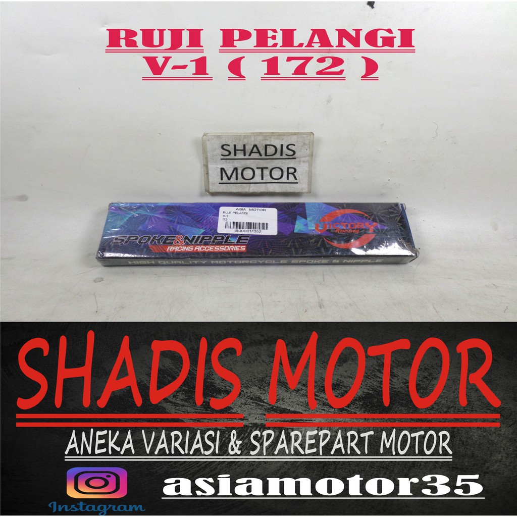 Jual Ruji Motor Merk Victory Racing Ukuran 172 Warna Pelangi | Shopee ...