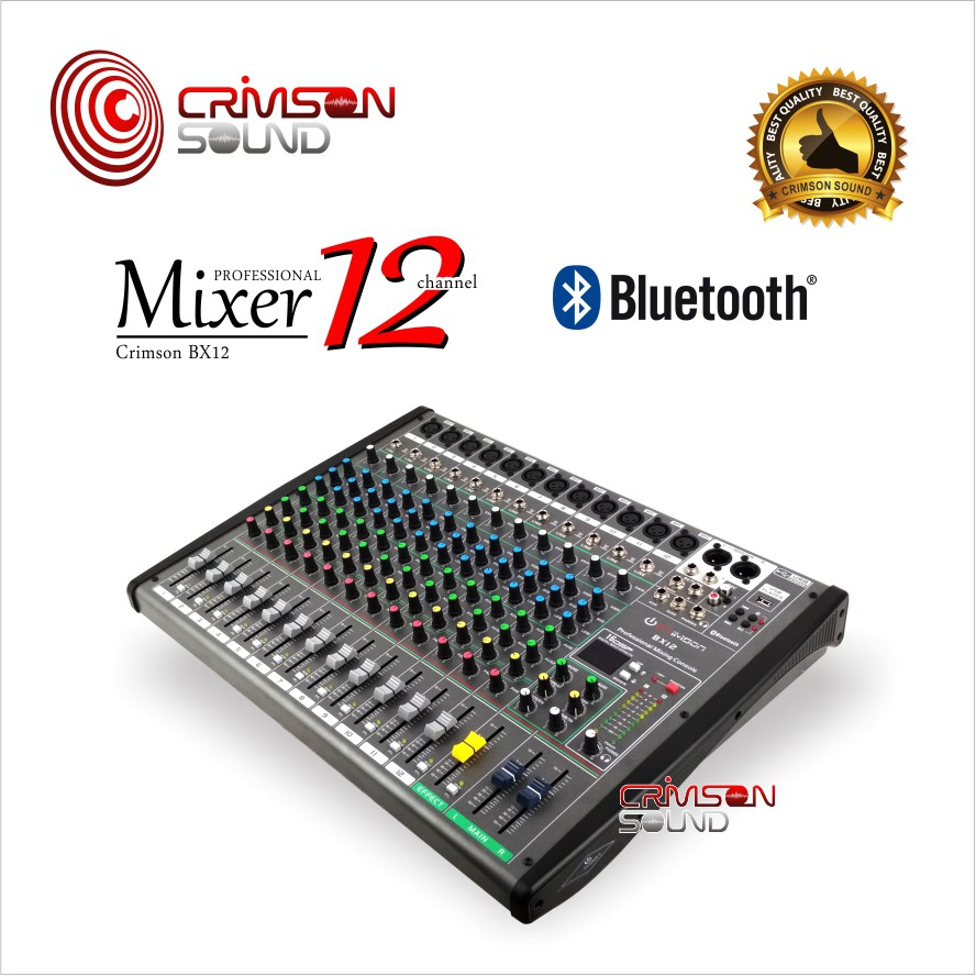 Jual MIXER 12 Channel BLUETOOTH + USB Equalizer CRIMSON BX12 | Shopee Indonesia