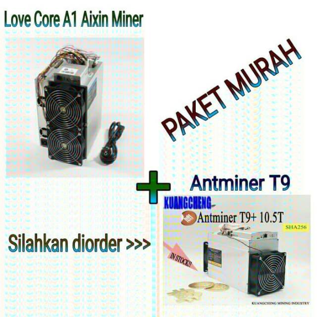 Jual Antminer Love Core A1 Aixin (24 THs) + Antminer T9 (10.5 THs) + BONUS | Shopee Indonesia