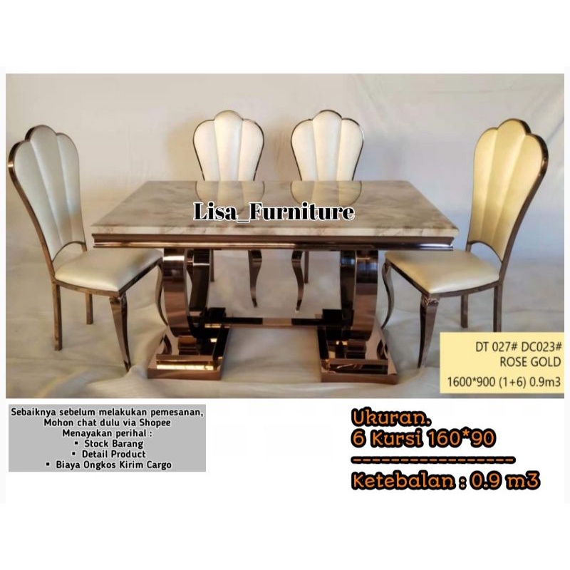 Jual Meja Makan|Meja Makan Marmer|Meja Makan Marmer 6 Kursi|Meja Makan ...