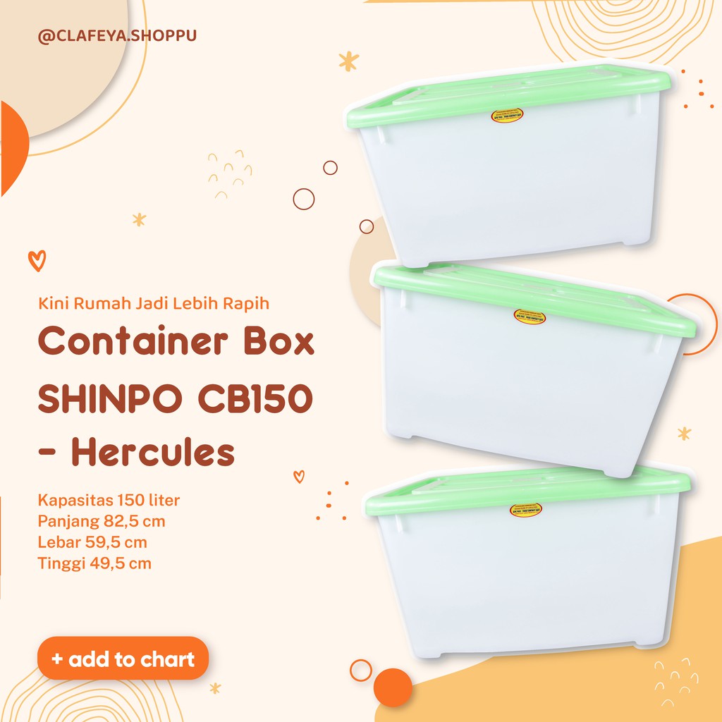 Jual CONTAINER BOX SHINPO HERCULES CB 150 - SHINPO 150 Liter GOSEND ...