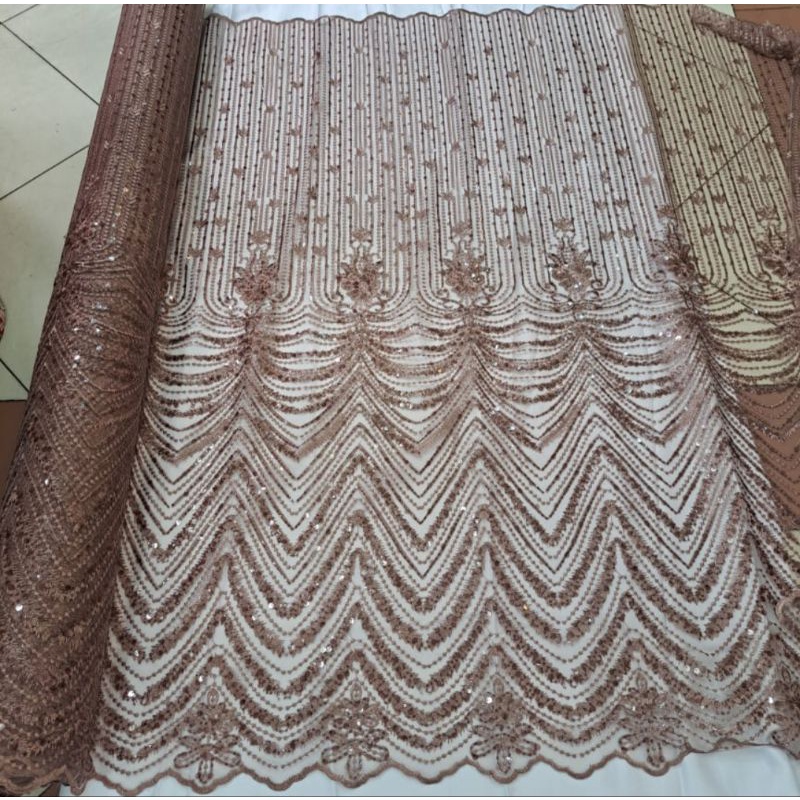 Jual Bahan Kain Tile Seylin Elishab Model Pinggiran Full Payet | Shopee ...