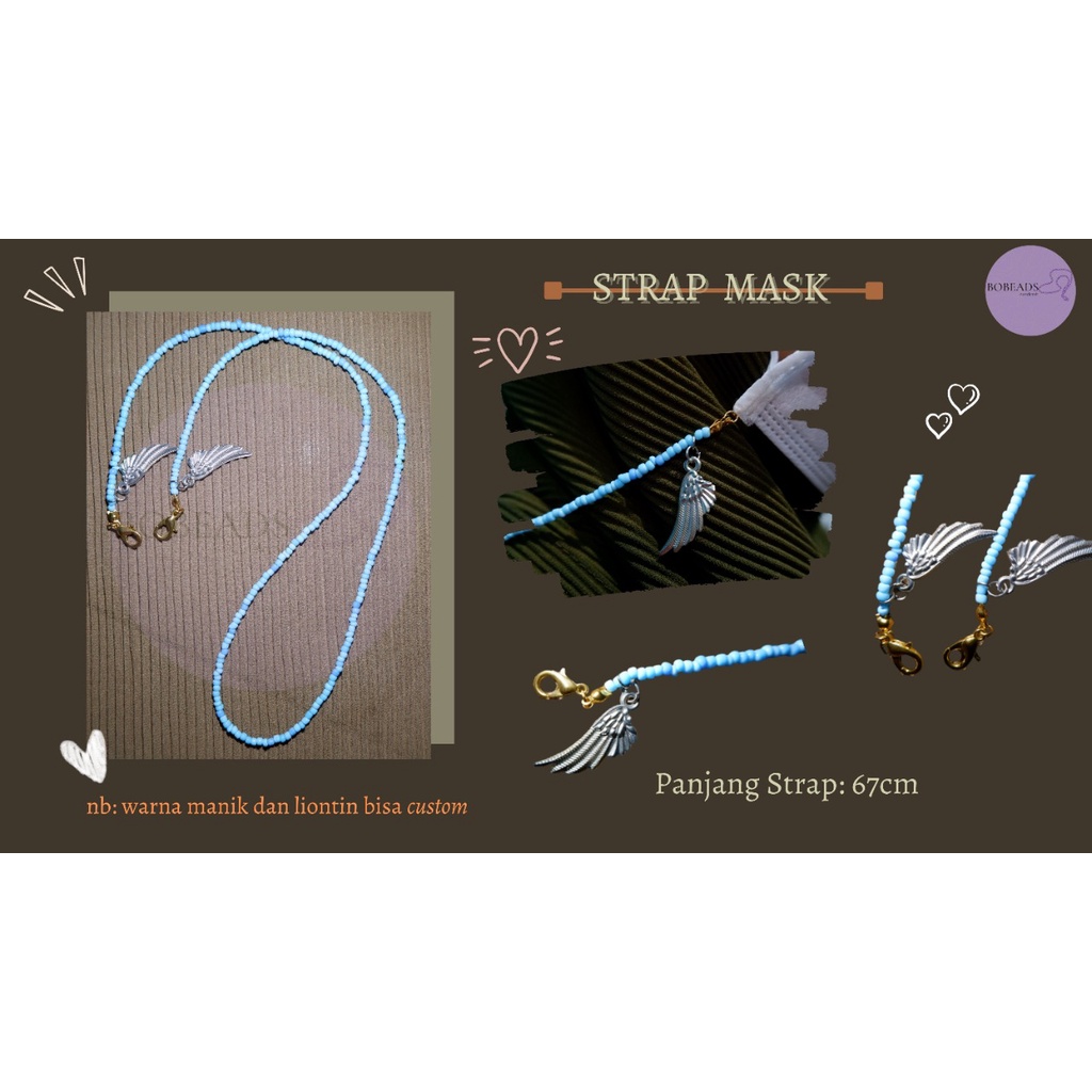 Jual Strap Mask manik-manik cewek cowok (BACA DESKRIPSI TERLEBIH DAHULU ...