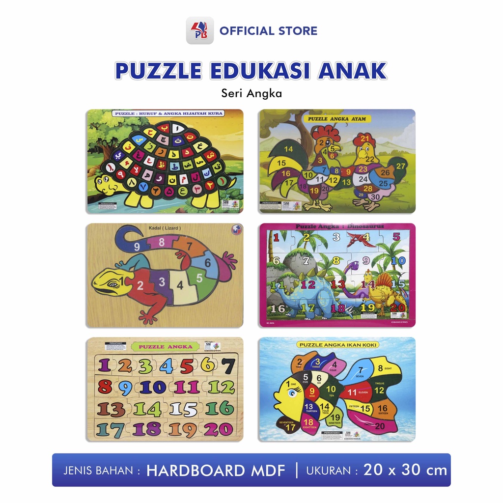 Jual Puzzle Edukasi Anak / Puzzle Kayu / Puzzle Anak Untuk Angka Dan ...