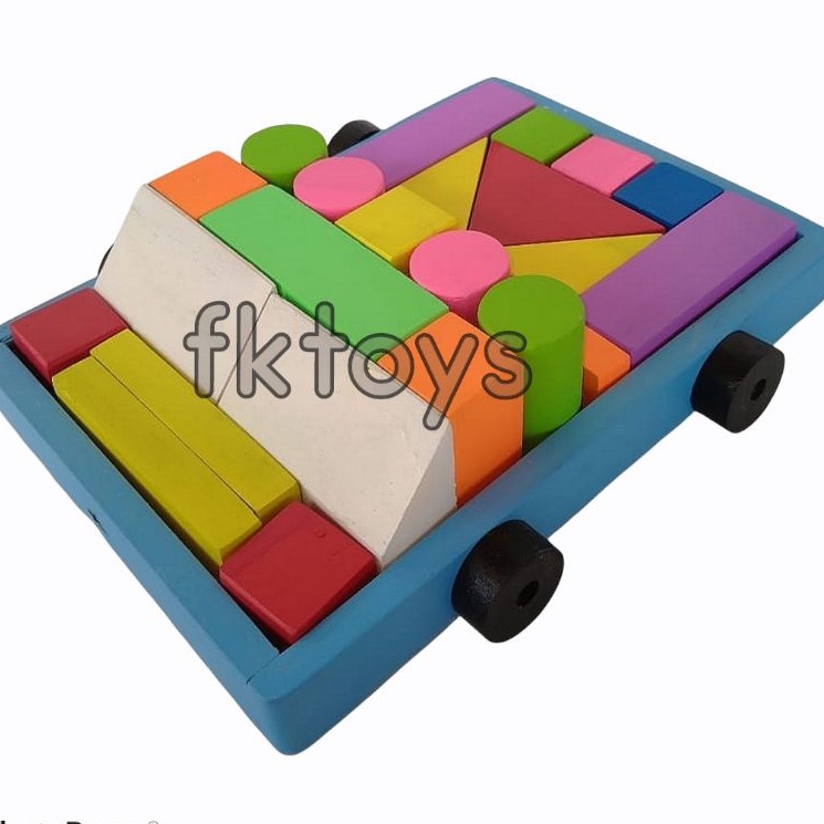 Jual Balok susun Mobil_mainan edukasi/mainan kayu | Shopee Indonesia