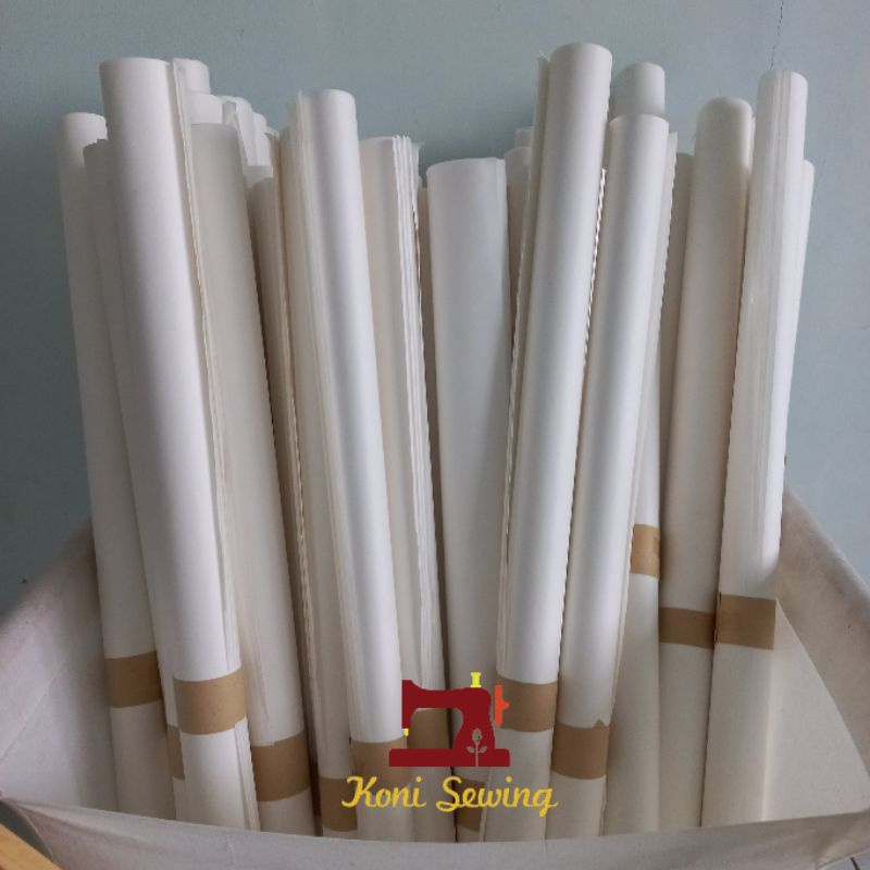 Jual Kertas Roti Putih/Kertas Pola Baju Ukuran 75 x 100 Cm Tebal 40 Gsm ...