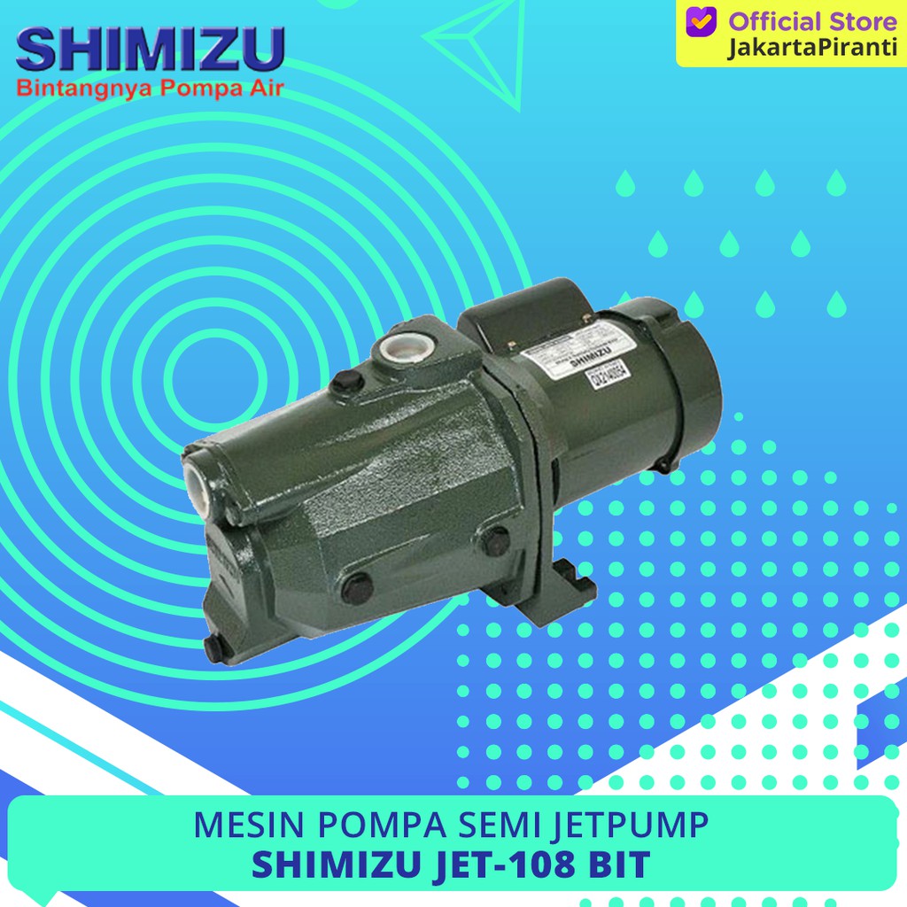 Jual Mesin Pompa Air Sumur Dangkal Semi Jetpump Jetpump Shimizu JET-108 BIT | Shopee Indonesia