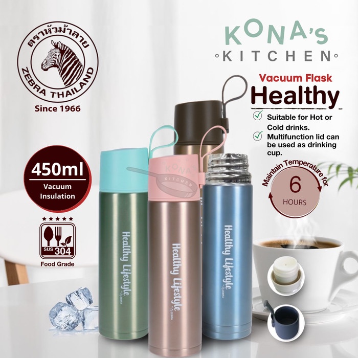 Jual Zebra Vacuum Flask Healthy 0,45 Lt (112669) / Botol Minum Vacuum ...