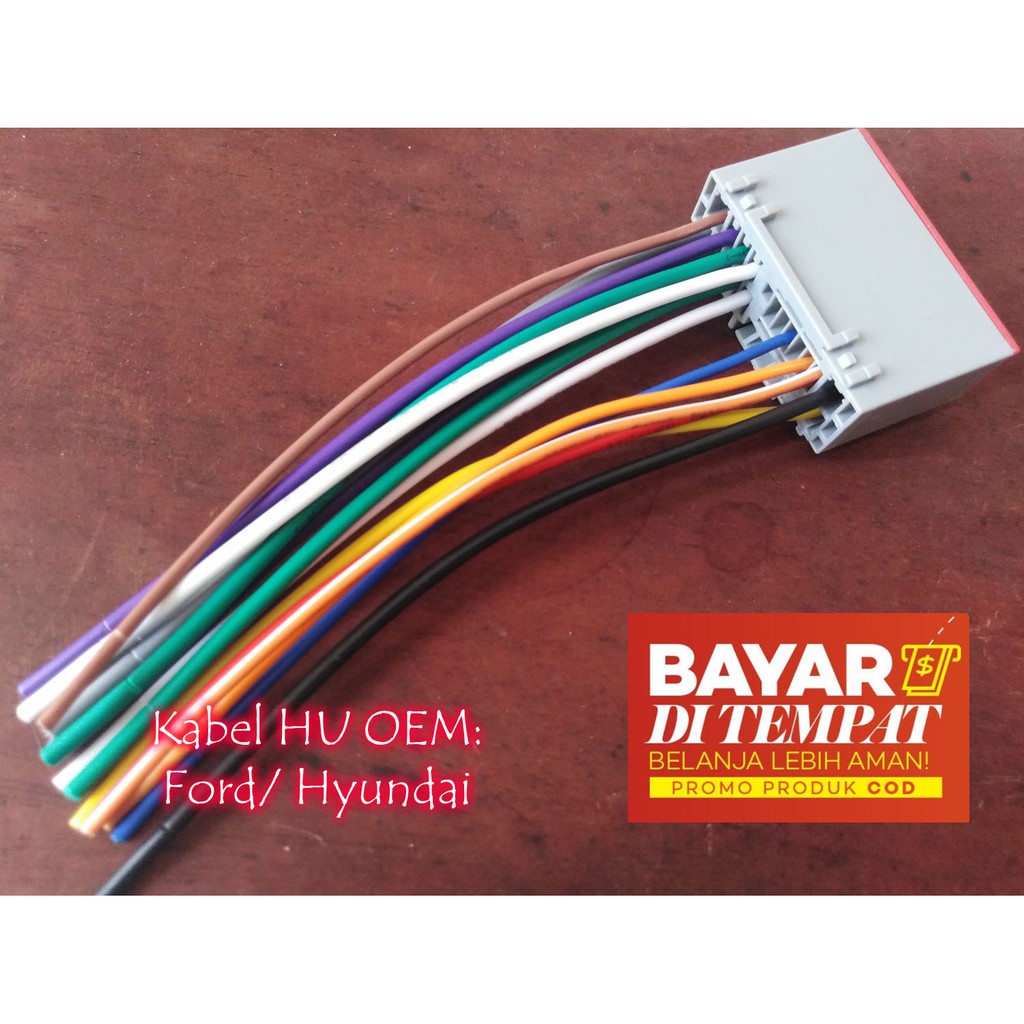 Jual Kabel soket Head Unit OEM Bawaan Ford/ Hyundai | Shopee Indonesia